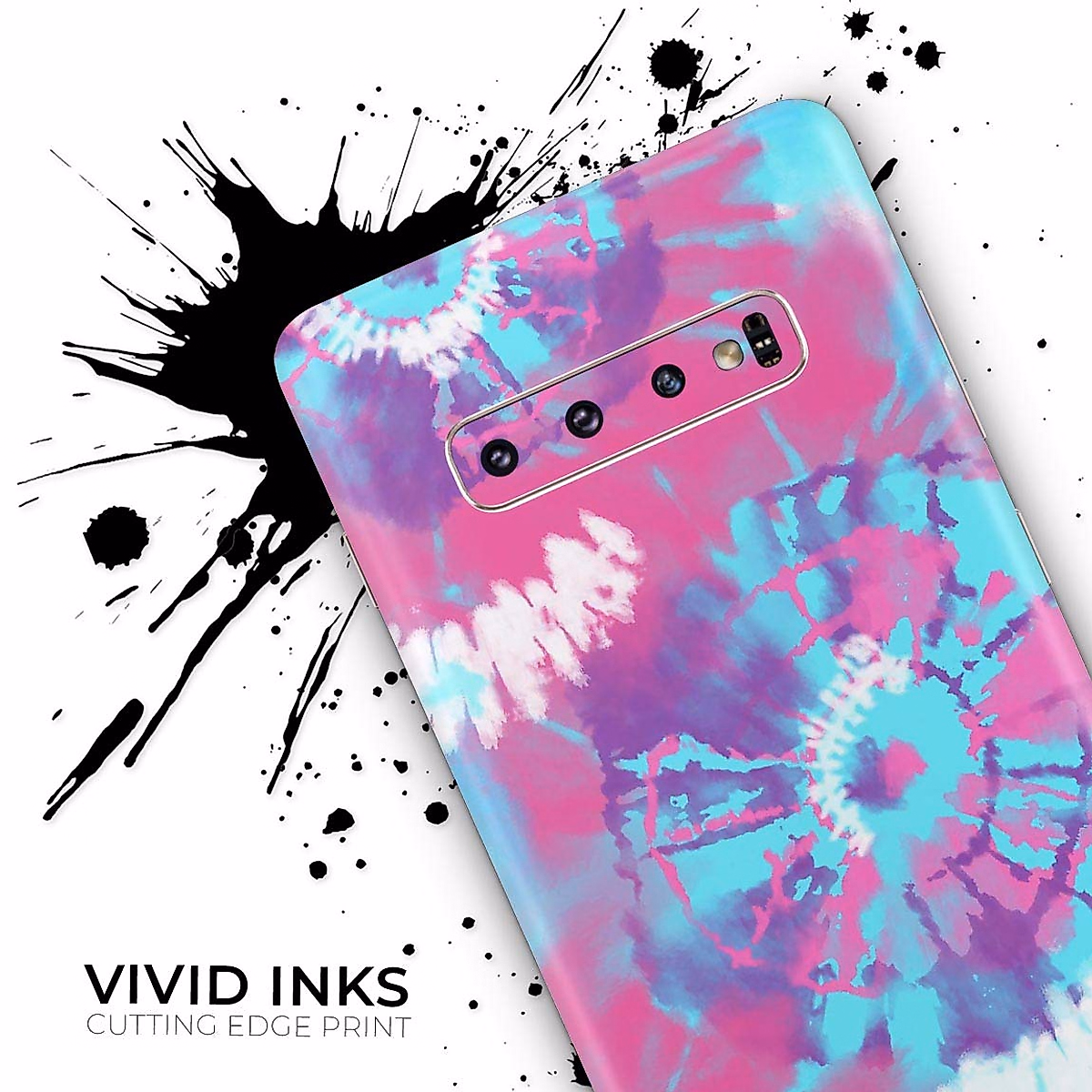 DesignSkinz Spiral Tie Dye V5 Protective Vinyl Decal Wrap Skin Cover Compatible with The Samsung Galaxy S20 (Screen Trim & Back Glass Skin)
