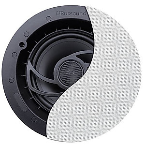 Russound RSF-620 2-Way in-Ceiling/in-Wall High Resolution Speaker with 6.5-Inch Woofer and Edgeless Grille (Black)