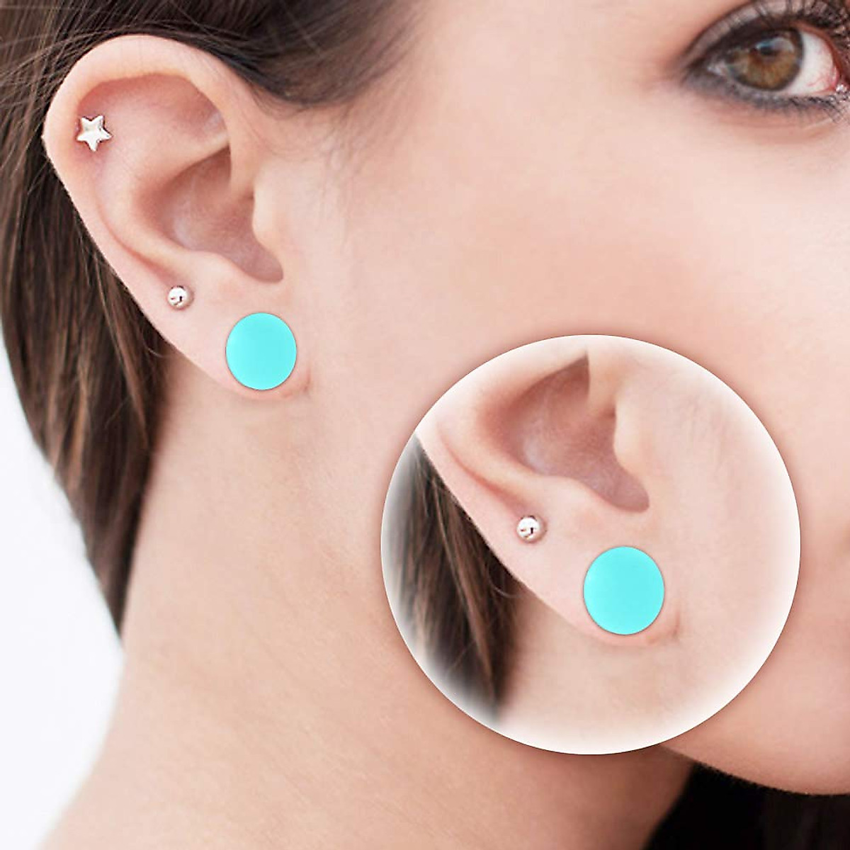 Beautidots 100pcs Colorful Silicone Ear Gauges Plugs Double Flared Ear Tunnels Stretchers Ear Piercing Jewelry 00g
