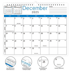 BHR Desk Calendar 2023-2024,Monthly Desk Calendar from January 2023-June 2024,10"×8" Standing Flip Desktop Calendar with Strong Twin-Wire Binding,Thick Paper and Writing Blocks for New Year and Christmas Gifts