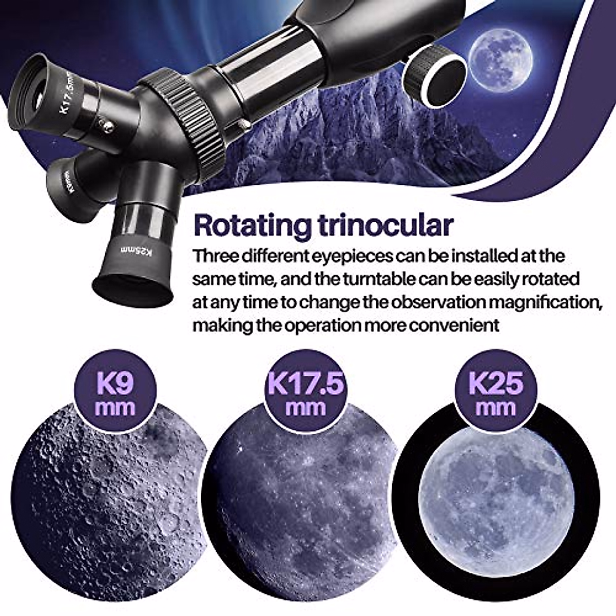 Telescope for Adults & Kids Monocular Refractor Telescope for Astronomy Beginners Professional 400mm 80mm with Tripod & Smartphone Adapter