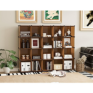 6-Cube Storage Organizer, Closet Organizer Storage Shelf Bookcase Bookshelf with Metal Hammer, Storage Cubes Organizer Cabinet for Kids, Closet, Bedroom, Bathroom, (11.8x11.8x11.8 inch)