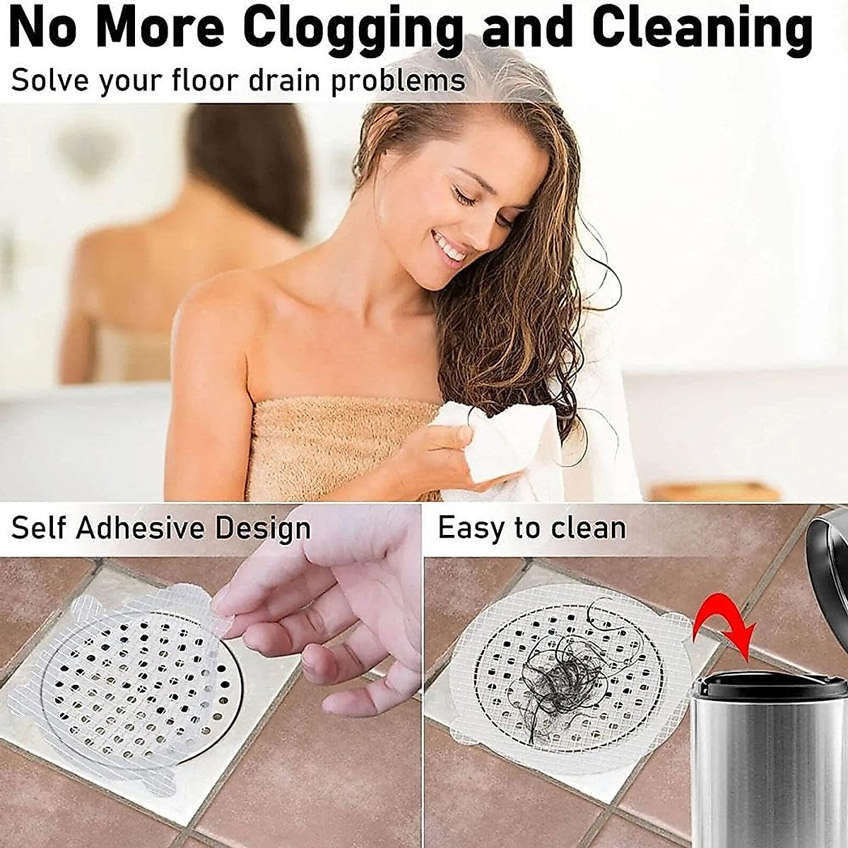 Disposable Shower Drain Hair Catchers,2024 Newest Disposable Filter Patches,Bathtub Drain Hair Catchers,for Shower Kitchen Bathroom,Kitchen Filter Strainer Stopper Disposable Drain Cover