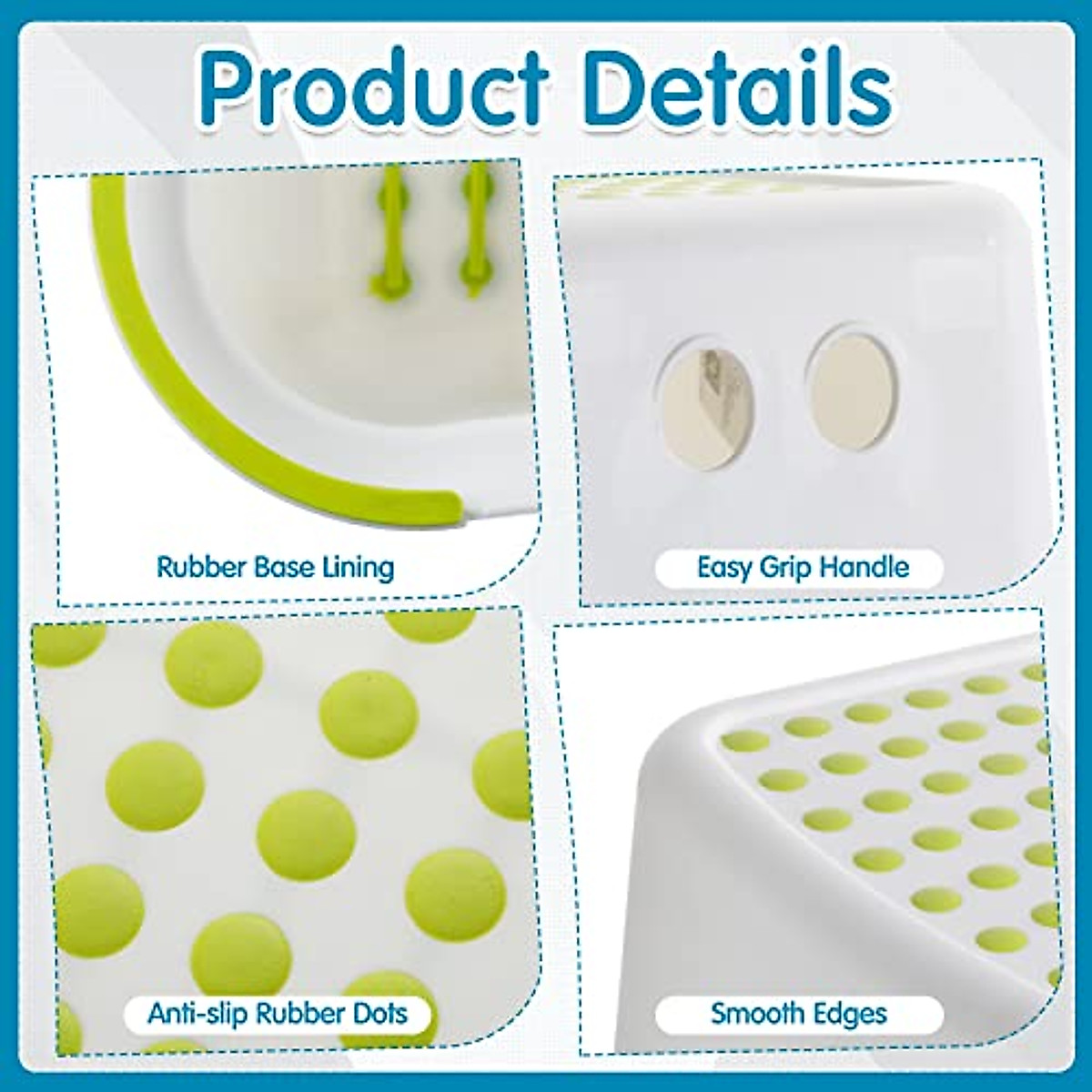 6 Pack Step Stool for Kids Toddler Step Stool Kids for Bathroom Sink Toilet Stools for Potty Training, Bathroom, Kitchen, Bedroom, Toy Room and Living Room Step Stool with Non Slip Base