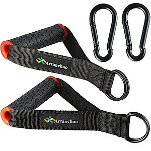 Gym Handles for Cables Machine,Heavy Duty Cable Handles Gym Equipment,Cable Machine Handles Attachments for Gym,Rubber Exercise Handles for Resistance Bands Pulley System Home Gym (Red, Big)