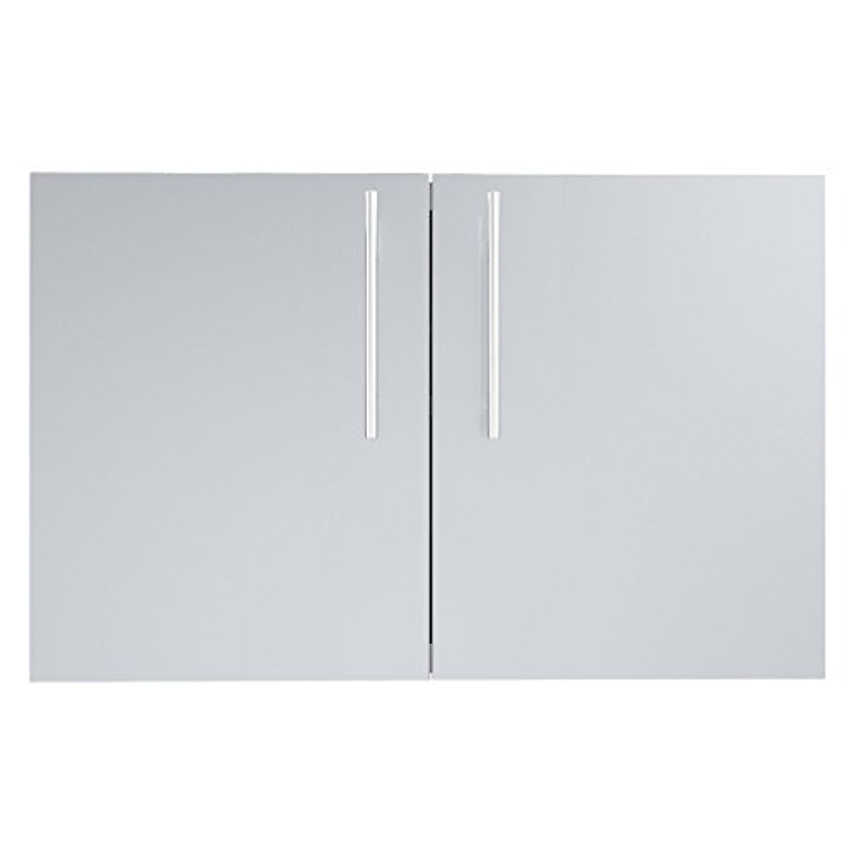 SUNSTONE DE-DD42 Designer Series Raised Style Double Door with Shelves, 42", Stainless Steel