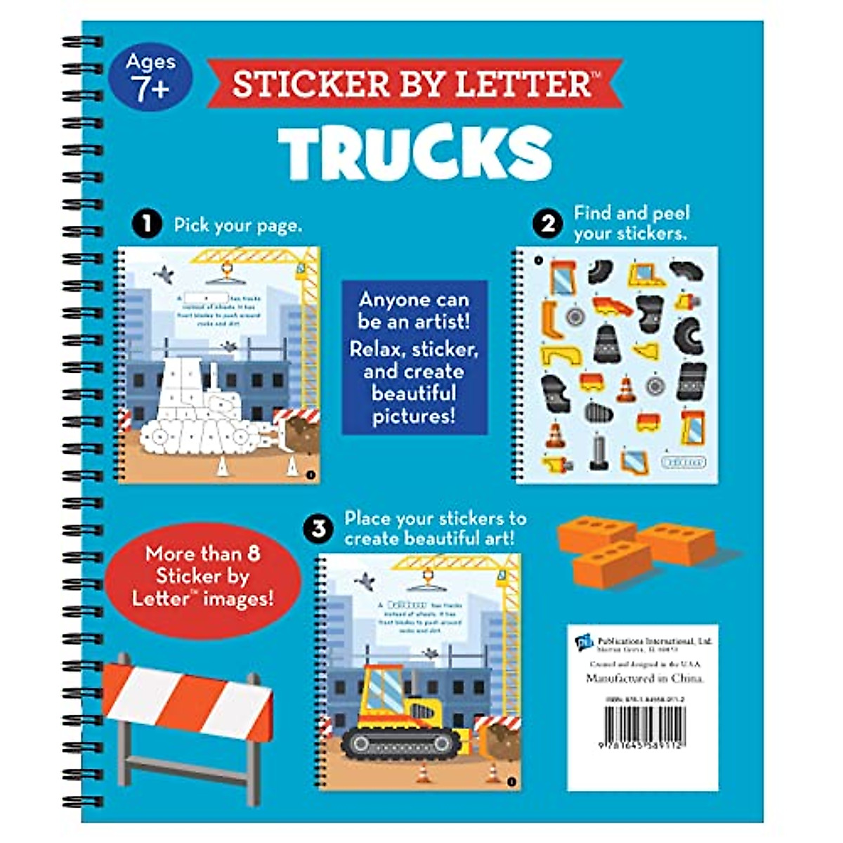 Brain Games - Sticker by Letter: Trucks