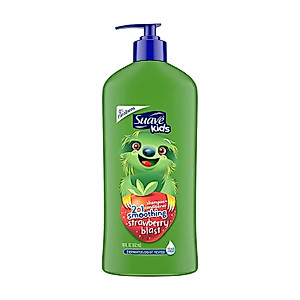 Suave Kids 2 in 1 Shampoo & Conditioner with Pump, Strawberry 18 Oz (2 Pack)