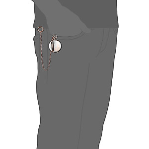 Tissot unisex-adult Savonnette Brass Pocket Watch Rose Gold & Silver T8624102901300