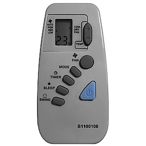 Replacment for Goodman Air Conditioner Remote Control B1100108 for WMC09-1 WMC09-1A WMC09-2 WMC09-2A WMC12 WMC121 WMC12-1 WMC1212 WMC122 WMC12-2 WMC18 WMC181 WMC18-1 WMC1812 WMC18-1-2 WMC181A WMC18-1A