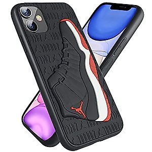 XMKMHomeLove Compatible with iPhone 11 Case Design 3D Clear Basketball Pattern Heavy Duty Shockproof Full Body Rugged Hard+Soft Silicone Drop Protective Men Cover for iPhone 11 6.1 inch Cool Black
