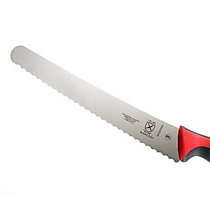 Mercer Culinary Millennia Color Handle Cutlery 10" Bread Knife (Wavy Edge Wide) Red