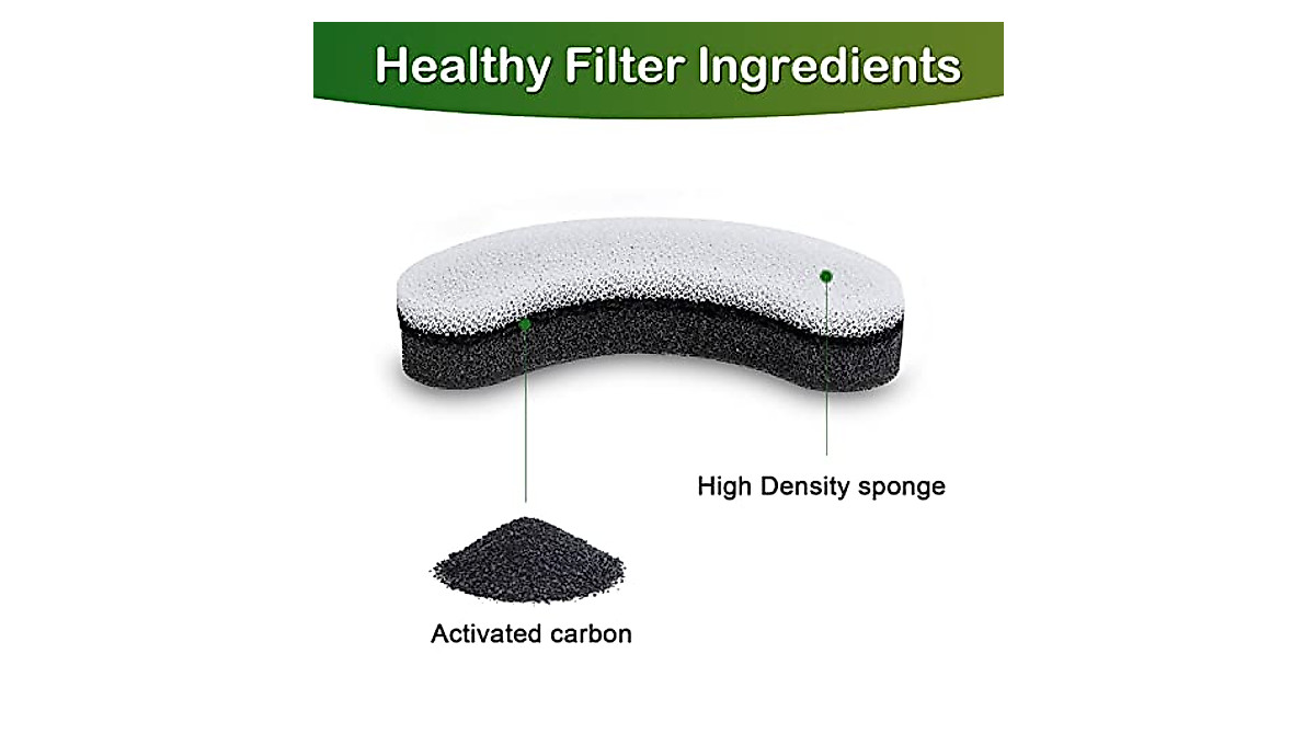 Arc-Shaped Cat Fountain Filter - 6 Pack for WF050 & WF100