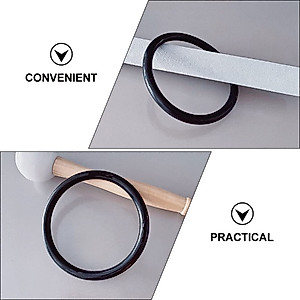 ERINGOGO Black Rings 7Pcs Crystal Singing Bowl Silicon Rubber O- ring for Singing Bowls Standing Black Washers