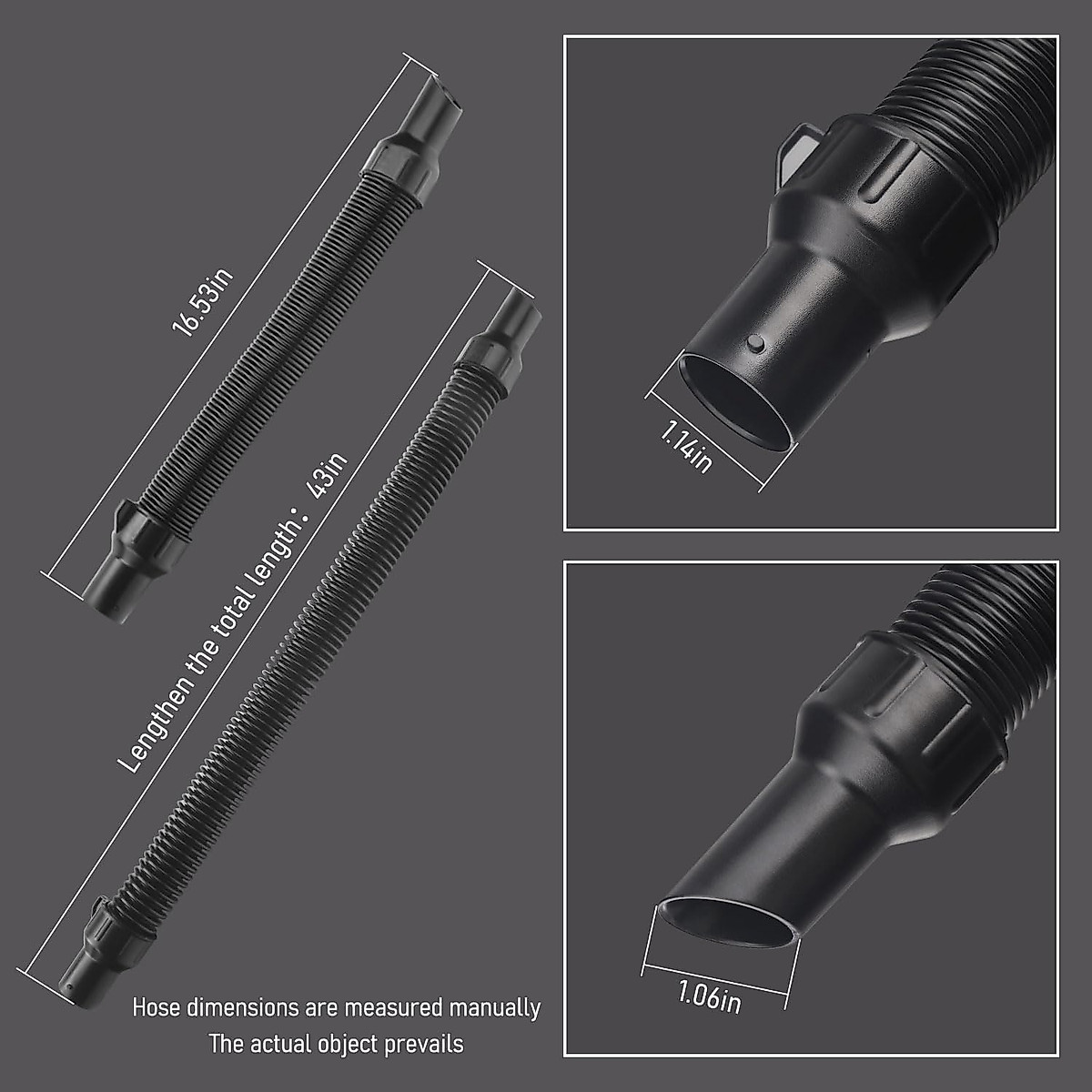 N445803 Replacement Vacuum Hose Assembly Compatible with D-eWalt For DCV517B Type 1, DCV517M1 Type 1, DC515, DC515K (N445803)