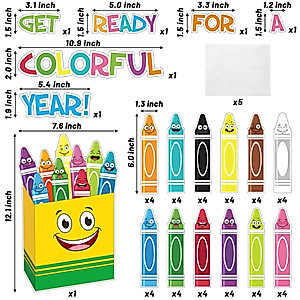 Colorful Crayon Bulletin Board Cutouts for Classroom