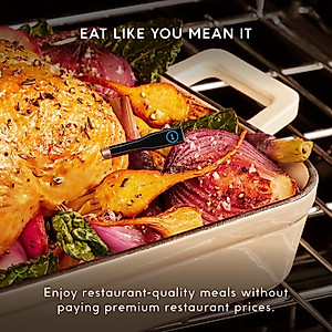 Chef iQ Smart Wireless Meat Thermometer, Unlimited Range, Bluetooth & WiFi Enabled, Digital Cooking Thermometer with Ultra-Thin Probe for Remote Monitoring of BBQ, Oven, Smoker, Air Fryer, Stove