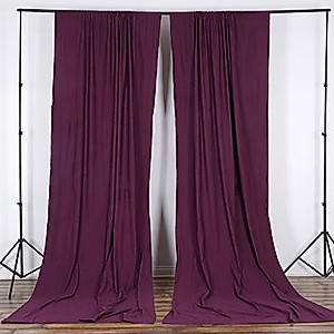 BalsaCircle 10 ft x 10 ft Eggplant Purple Polyester Photography Backdrop Drapes Curtains Panels - Wedding Decorations Home Party Reception Supplies