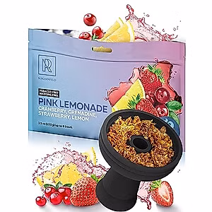 Pink Lemonade Shisha Hookah Flavors Nicotine Free Herbal - 3.5 ounce - 100 Gram Hookah Shisha Tobacco Free Hookah Tobacco & Nicotine Free Shisha - Shisha Hookah Flavors (Pack of 1)