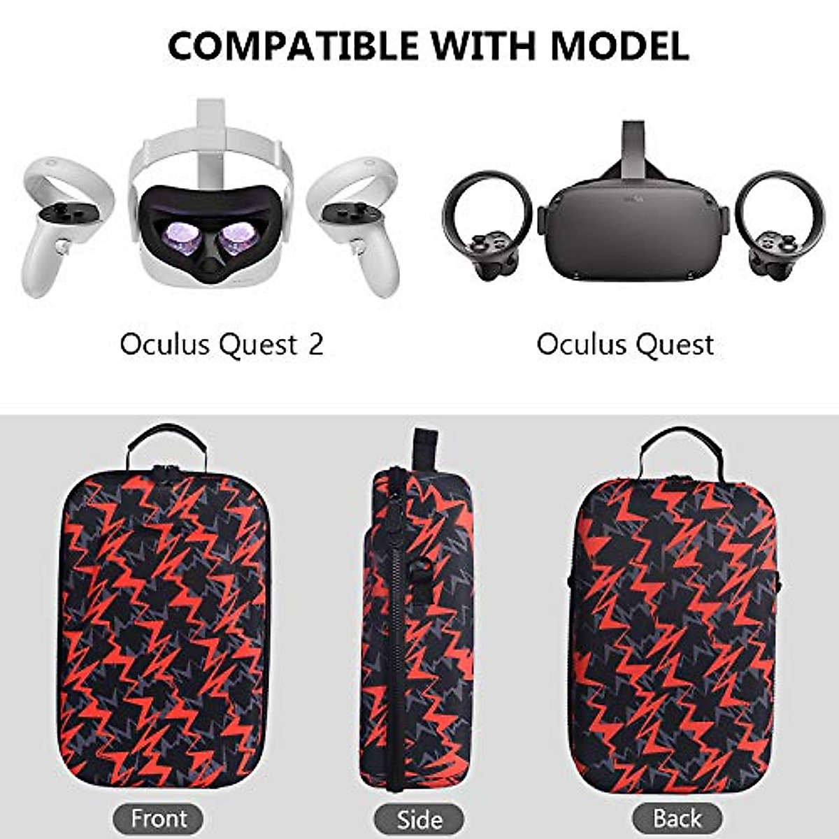 KXL Hard Carrying Cover Protective Pouch Box Case Bag for -Oculus Quest 2 VR Glass