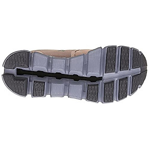 ON Women's Cloud 5 Waterproof Sneakers, Rose/Fossil, 8