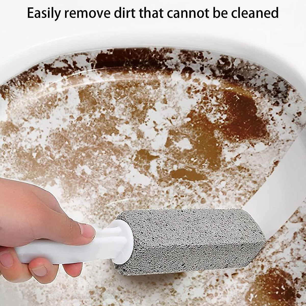 Jowmoy Pumice Stone Toilet Bowl Cleaner, Pumice Stone for Toilet Cleaning, Toilet Pumice Stone with Handle, (2 Pack)