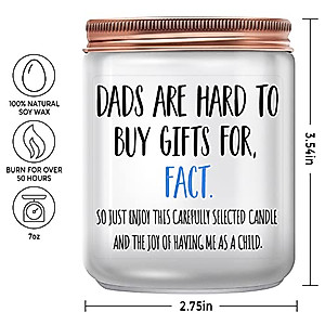 Birthday Gifts for Dad from Daughter, Son - Retirement Gifts for Dad, Christmas Gifts Who Have Everything for Dad, Husband, Men Best Father Day Gifts - Smoke Vanilla Scented Candles