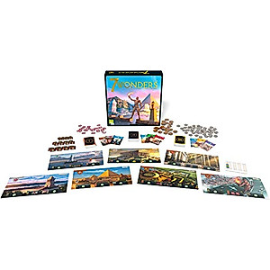 7 Wonders Board Game BASE GAME (New Edition) | Family Board Game | Civilization Board Game for Adults | Strategy Board Game for Game Night | 3-7 Players | Ages 10+ | Made by Repos Production