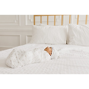 Copper Pearl Large Premium Knit Baby Swaddle Receiving Blanket Shine