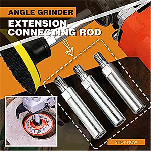 Anshka 2022 New Angle Grinder Extension Connecting Rod,Stainless Steel Rotary Extension Shaft Set,for Polishing Pad Grinding Seamless Docking,Easy Installation (2pcs)