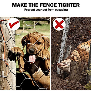 Wire Fence Clips 100 Pcs Stainless Steel Fence Wire Clamps with 100 Pcs Screws, Chicken Cattle Wire Fencing Clips Welded Wire Fence Clamps for 6-16 Gauge