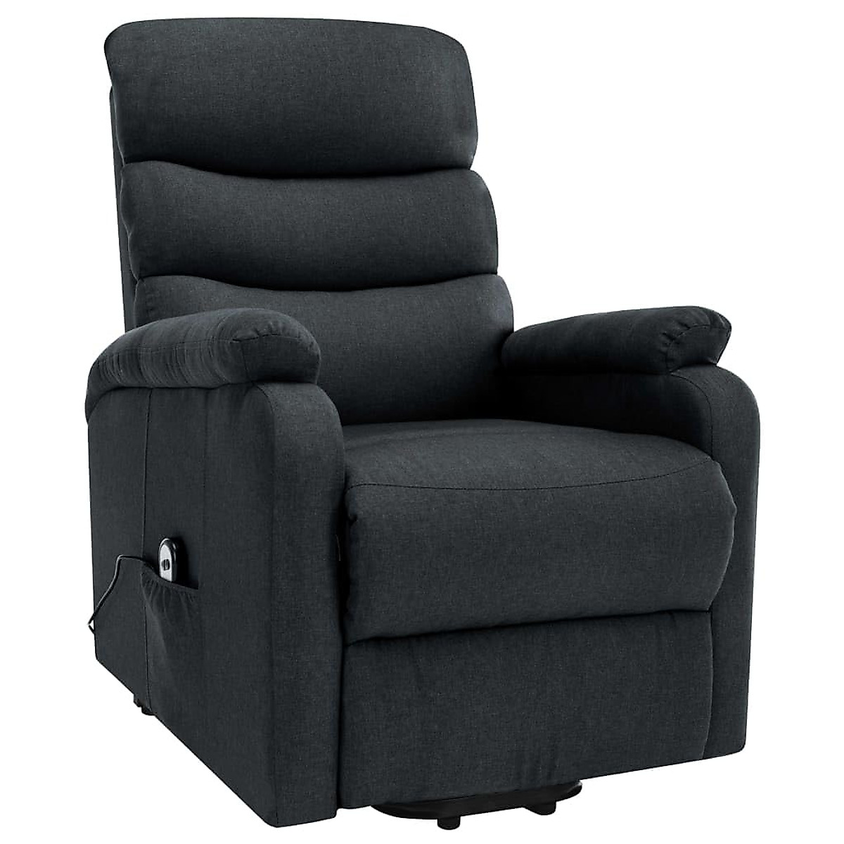 Power Lift Massage Recliner Chair with Footrest | Adjustable Recliner Sofa for Elderly Adult | Upholstered Reclining Sofa Seating with USB Port for Living Room Home Theater | Dark Gray Fabric