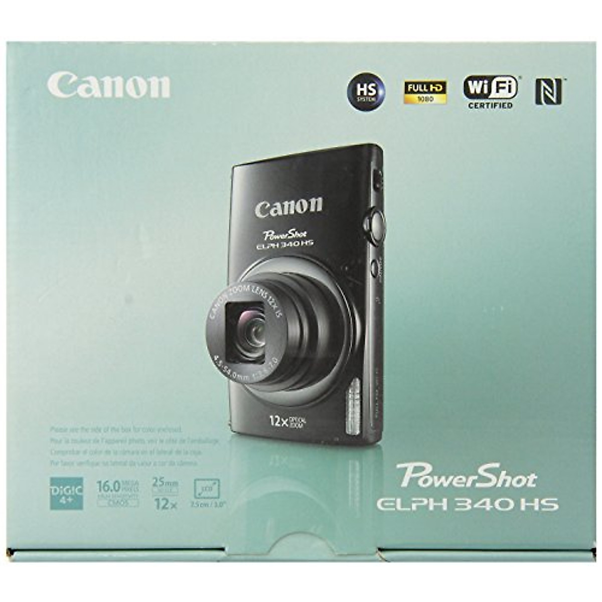 Canon PowerShot ELPH 340 HS 16MP Digital Camera (Black)
