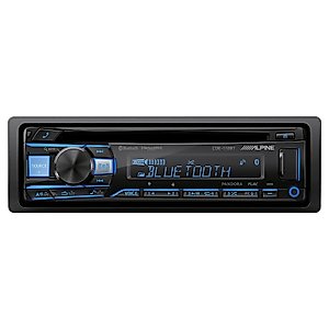 Alpine CDE-172BT Single DIN in Dash Bluetooth CD Player Radio Receiver +Free Mobile Bracket, Tweeter TW600,Absolute USA Electrical Tape BT1700