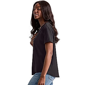 Hanes Comfortblend Originals Oversized T-Shirt, Cotton Crewneck Tee for Women, Plus, Black, 3X