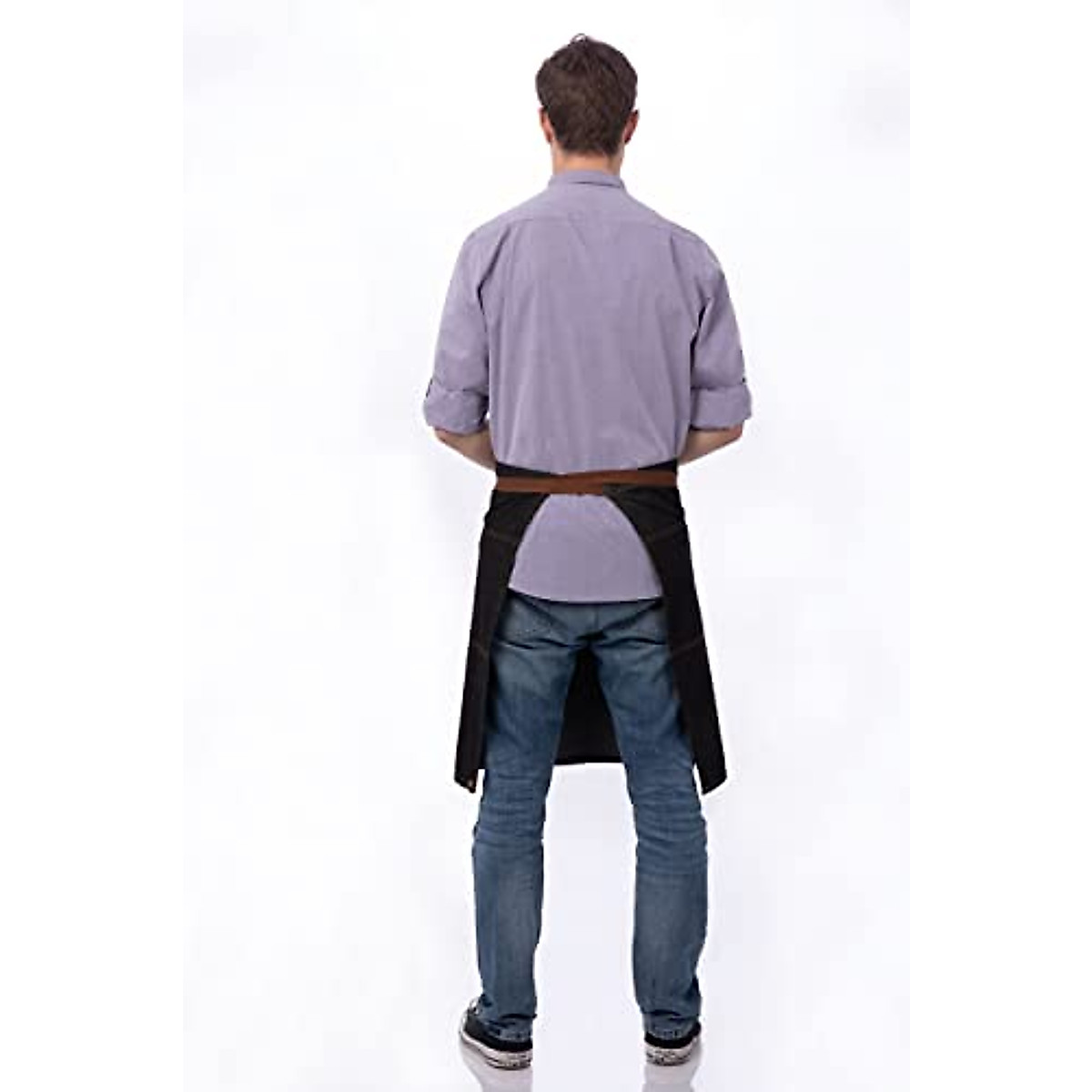 Chef Works Unisex Memphis Bistro Apron, Black, One Size