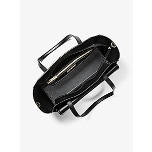 Michael Kors Maisie Large Pebbled Leather 3-IN-1 Tote Bag (Black Brown Multi)