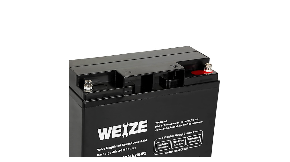 WEIZE 12V 20AH Battery - Reliable Power for Various Uses