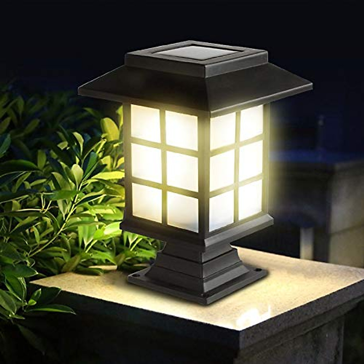 SFRIDQ Solar Lawn Column Lights Outdoor Courtyard Pillar Lamp Garden Lights Waterproof Landscape Street Lamp Decoration Landscape Street Stigma Floor Lamps