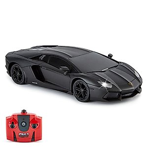 CMJ RC Cars Lamborghini LP700-4 Remote Control RC Car Officially Licensed 1:24 Scale Working Lights 2.4Ghz. Great Kids Play Toy Auto (Black)