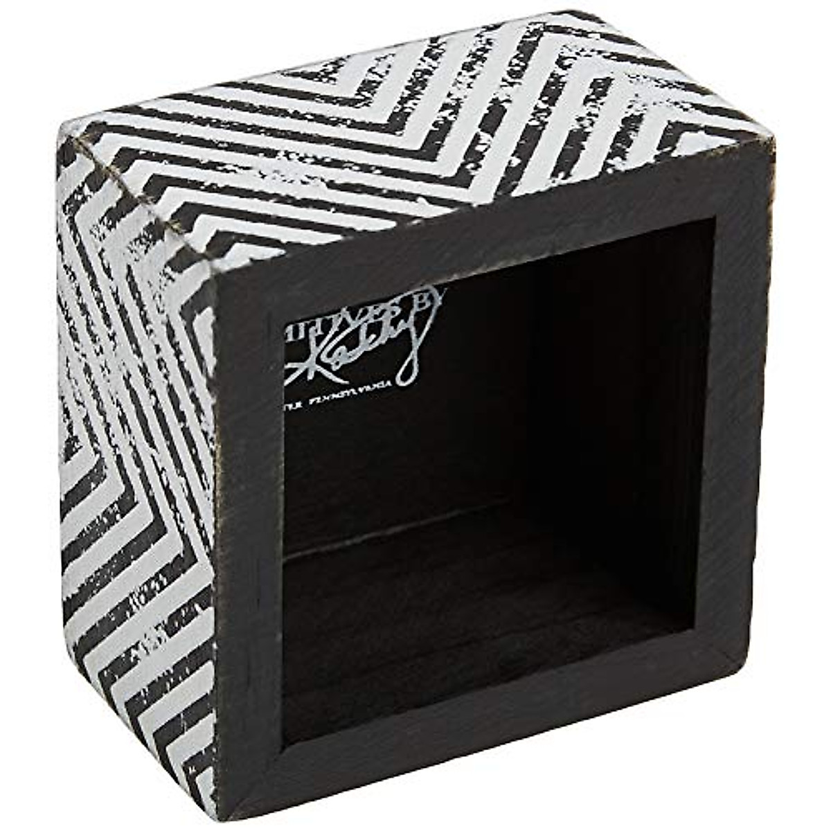 Primitives by Kathy 23238 Chevron Trimmed Box Sign, 3 x 3-Inches, I Love You