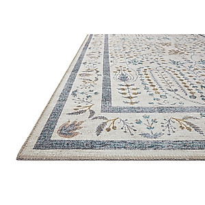 Loloi Rifle Paper Co. x Maison Wisteria Cream 3'-0" x 3'-0" Round Accent Rug