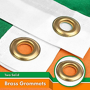 G128 Ireland Irish Flag | 3x5 Ft | LiteWeave Pro Series Printed 150D Polyester | Country Flag, Indoor/Outdoor, Vibrant Colors, Brass Grommets, Thicker and More Durable Than 100D 75D Polyester
