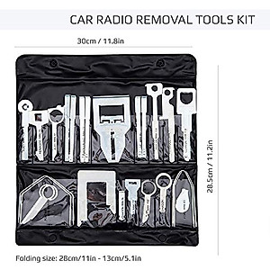 Keple 38 Pcs Car Radio Release Keys Set Vehicle Panel Stereo Removal Trim Tool Kit Compatible with Audio GPS CD Player Radio Head Unit Navigation Installation Disassembly Tools | Pack of 38