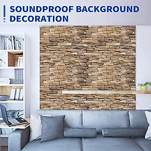 AIONCDER Acoustic Wall Art Acoustic Panels Decorative,48X24 Inches Sound Absorbing Wall Art, Self Adhesive Soundproof Wall Panels, Acoustic Treatment for Recording Studio, Home Office