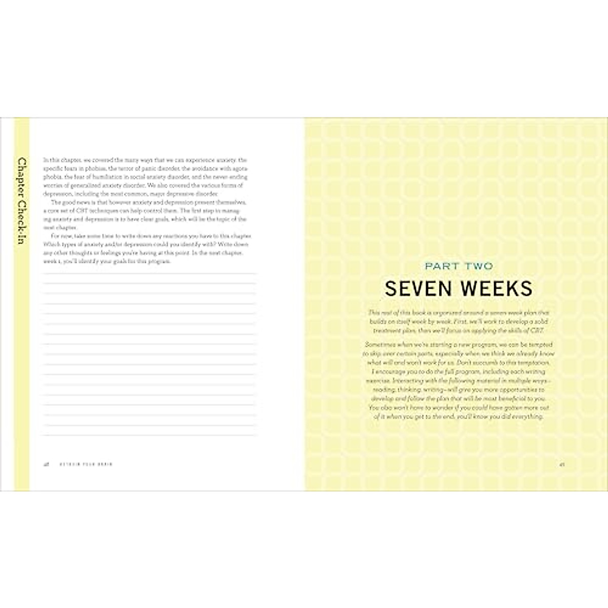 Retrain Your Brain: Cognitive Behavioral Therapy in 7 Weeks: A Workbook for Managing Depression and Anxiety (Retrain Your Brain with CBT)