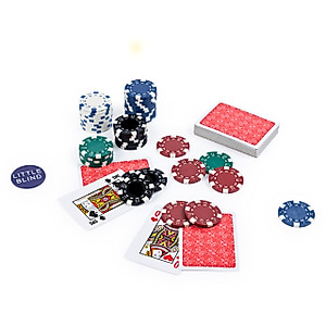 Spin Master Games, Cardinal Classics, 300-Piece Poker Set with Aluminum Carrying Case & Professional Weight Chips & Poker Dice, for Ages 8+