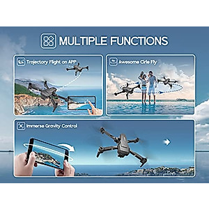 NEHEME NH760 Drones with 1080P HD Camera for Adults, WIFI FPV Live Video, Foldable Drones for Kids Beginners, Headless Mode, Altitude Hold, RC Quadcopter Toys Gifts with Speed Adjustment, 3D Flips