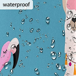 Aglebo Sloth Llama Flamingo Shower Curtain Fabric Shower Curtain Set with 12 Hooks Water-Proof 72 * 72 Inches for Bathroom Beach Caravan Hotel