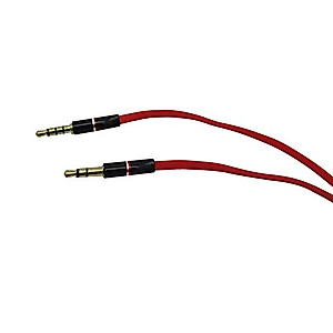 Gxcdizx 2Pcs Red Audio Cable 3.5mm Cord for with in Line Mic for Skullcandy Crusher Headphones